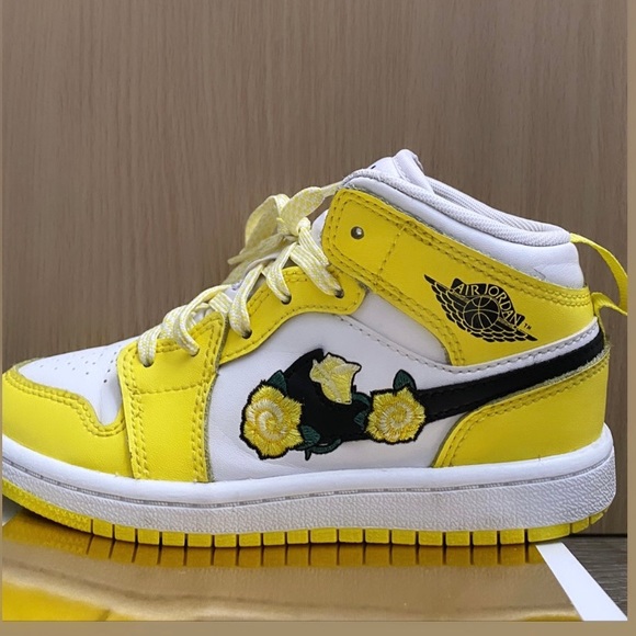Jordan | Shoes | Nike Air Jordan Midrose Patch Dynamic Yellow | Poshmark